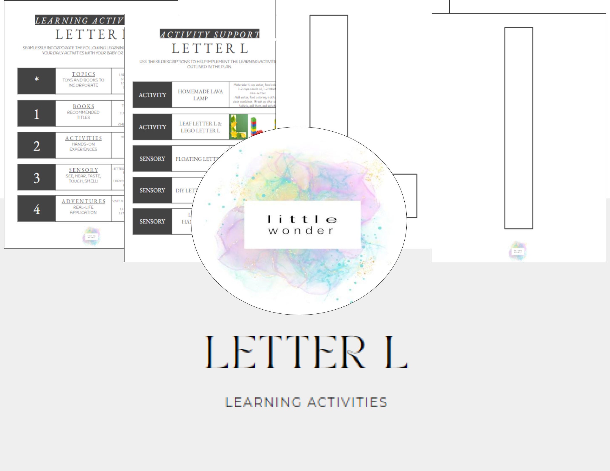 Letter of the Week L- Toddler Learning Activities- Digital Download ...