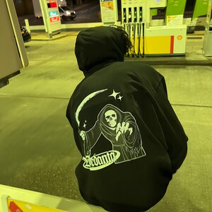 Y2K Skeleton Graphic Print Zip-up, Oversized Harajuku Hip-hop ...