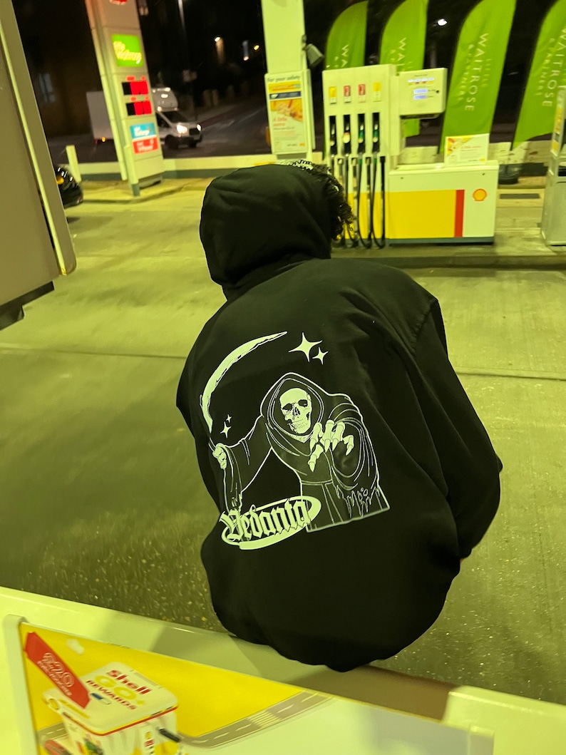 Y2K Skeleton Graphic Print Zip-up, Oversized Harajuku Hip-hop ...