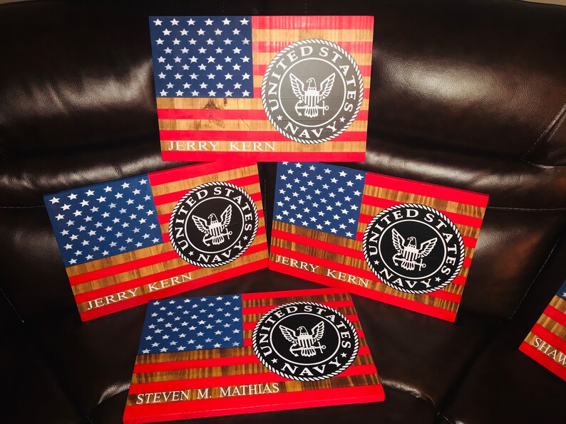 USA Personalized Wooden American Flag - Etsy