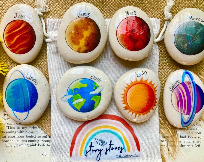 Planet Pebbles, Decorative Stones,rock Art, Sensory Play, Nursery Decor ...