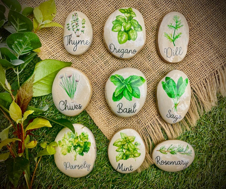 Plant Markers, Herb Garden Sign, Gift for Gardener, Garden Decor ...