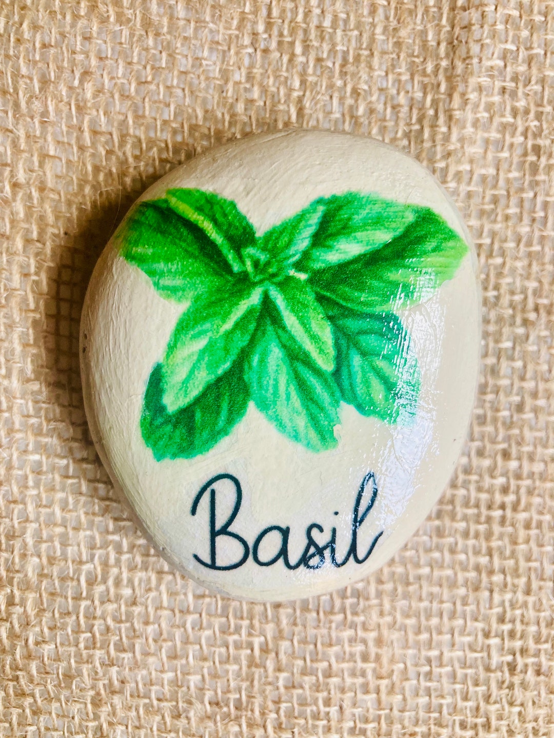 Herb Garden Pebble,plant Market, Decorative Stone, Gift for Gardener ...