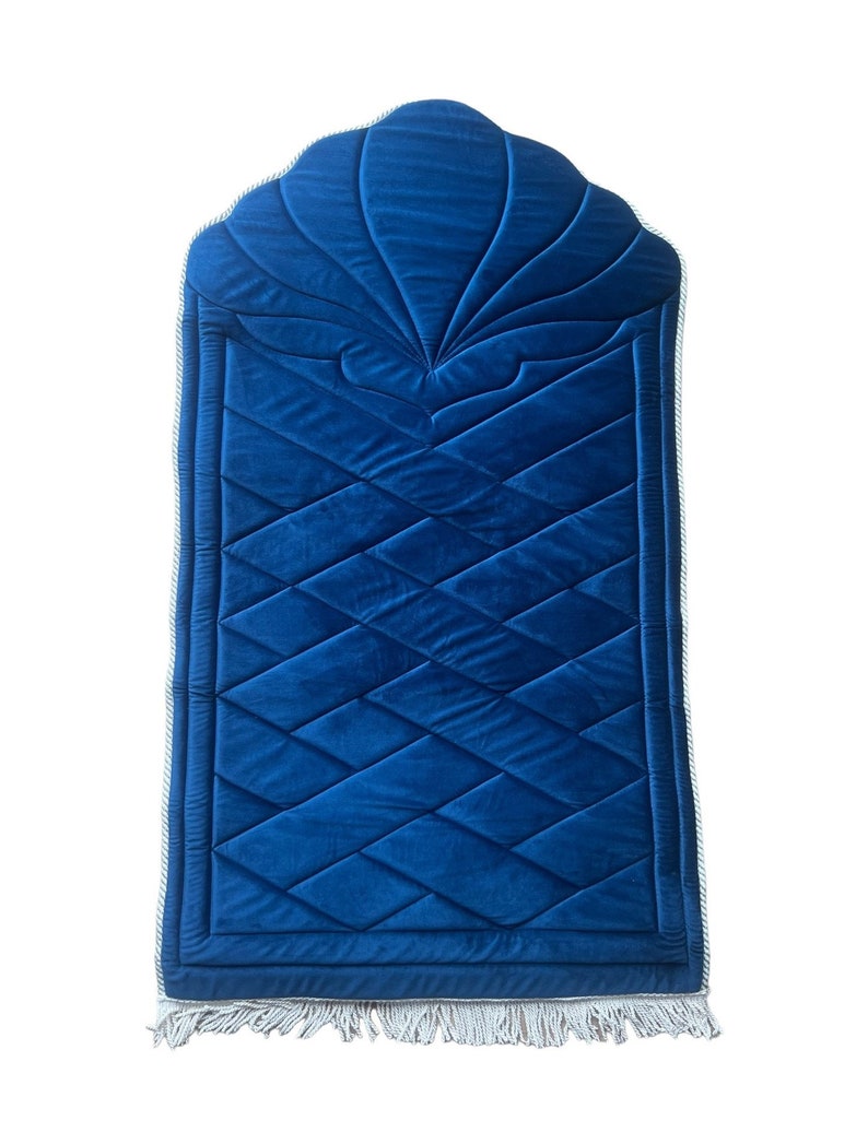 Cay Society® Very Thick and Soft Prayer Rug in Royal Blue prayer Mat ...
