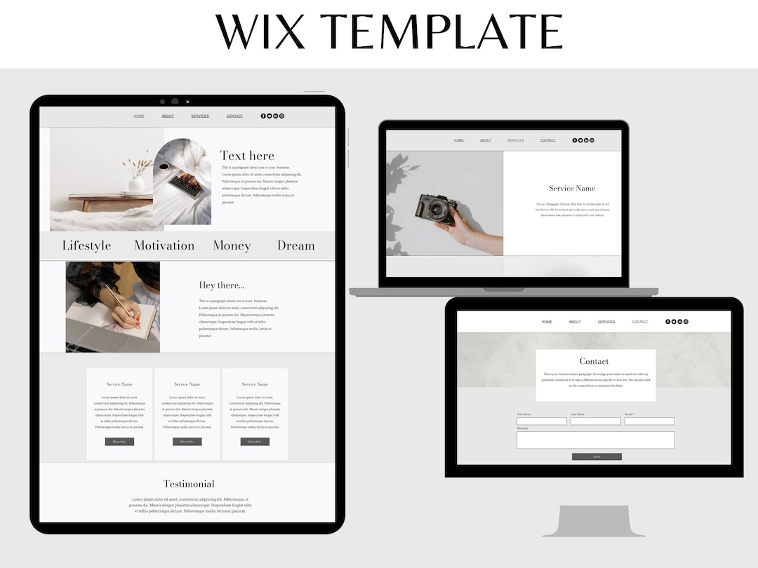 Wix Website Template Website Design Creative Wix Layout - Etsy