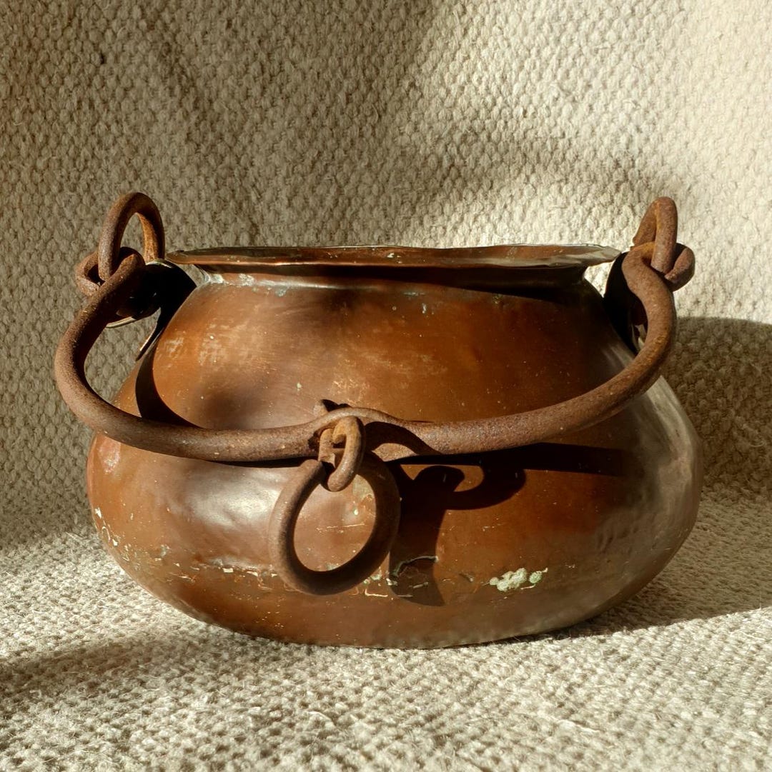 Antique Ca. 19th Century Copper Bucket, Copper Kettle, Cooking Pot - Etsy