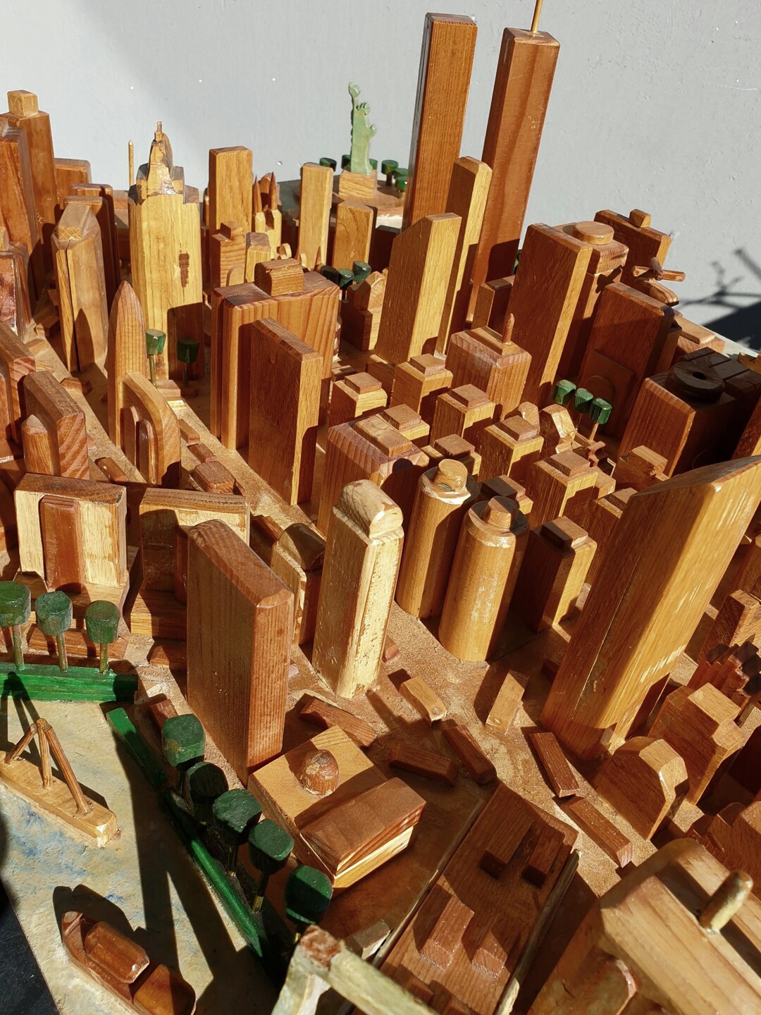 Vintage Ca. 1980's New York City - Manhattan - Wooden Model - Hand ...
