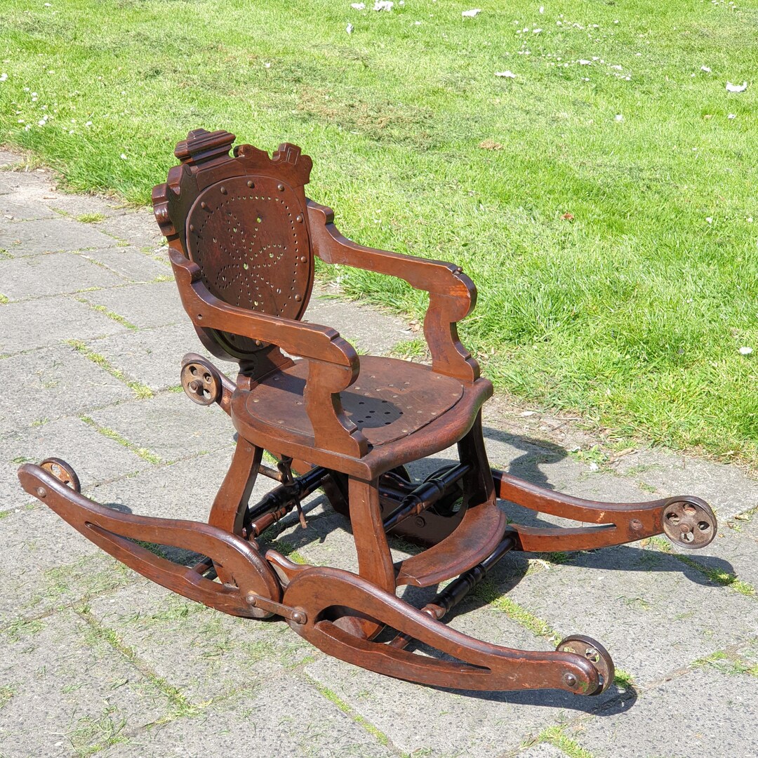 Antique 19th Century Rocking Chair, Children's Chair, Victorian Wooden ...