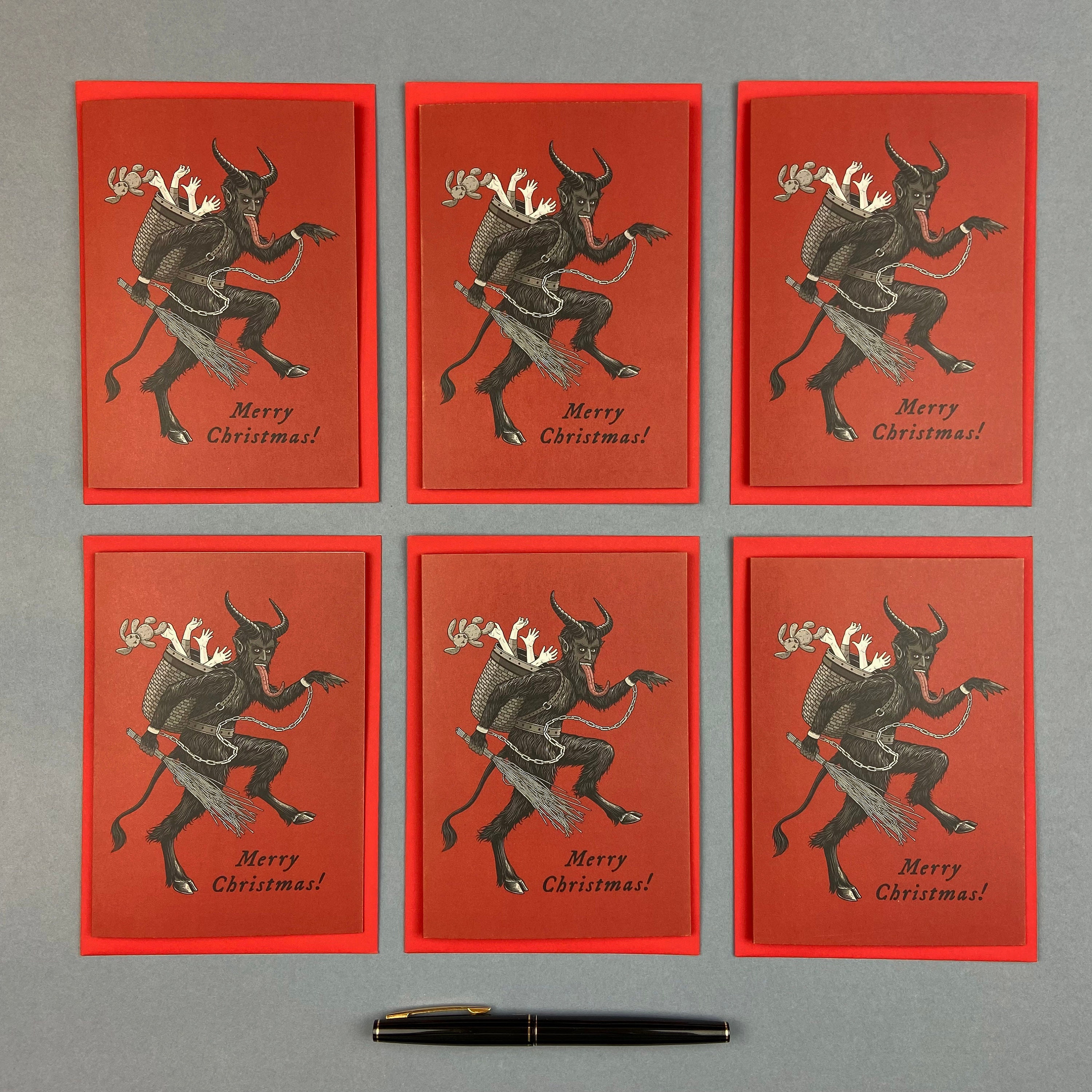 Krampus Christmas Card pack of 6 - Etsy