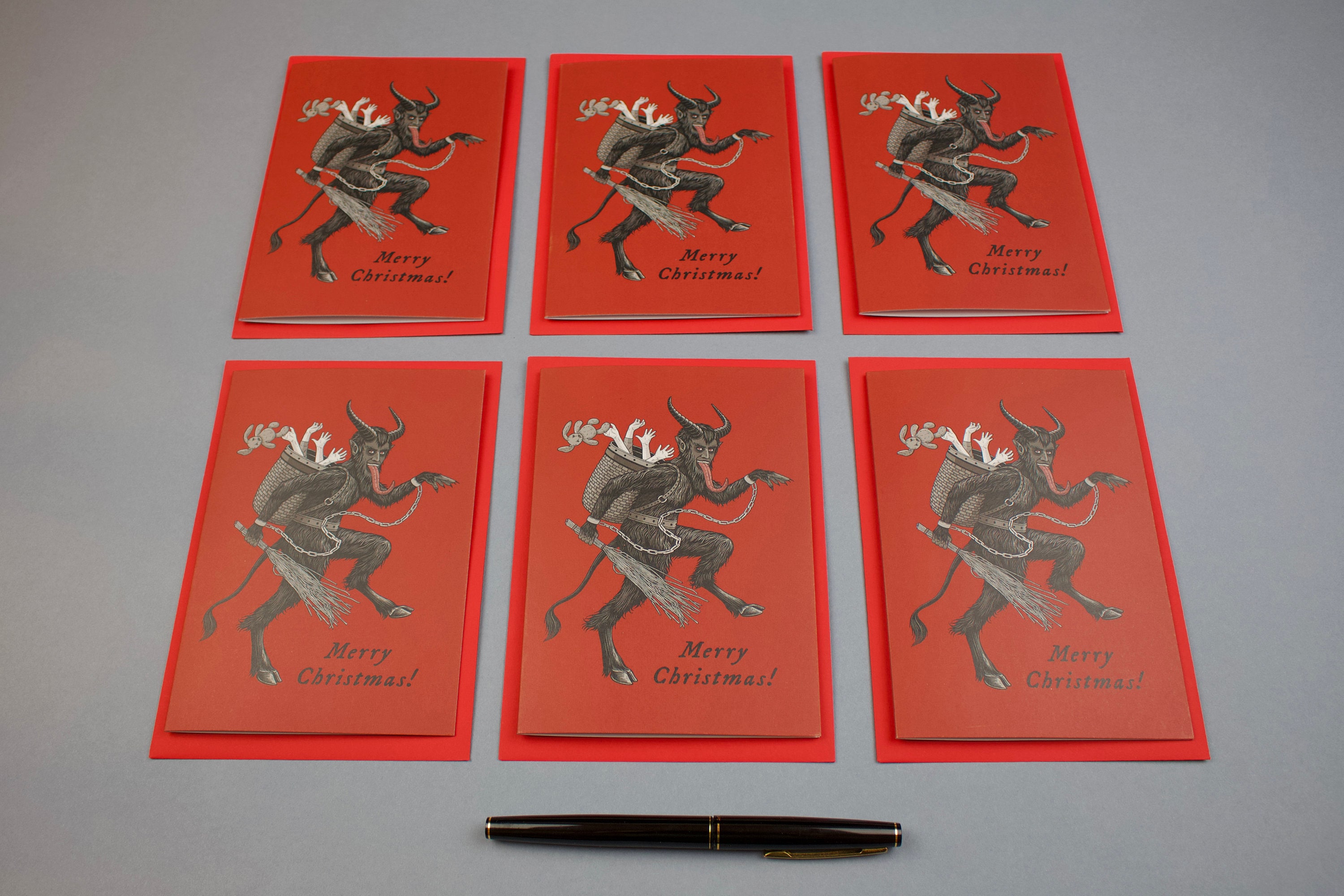 Krampus Christmas Card pack of 6 - Etsy