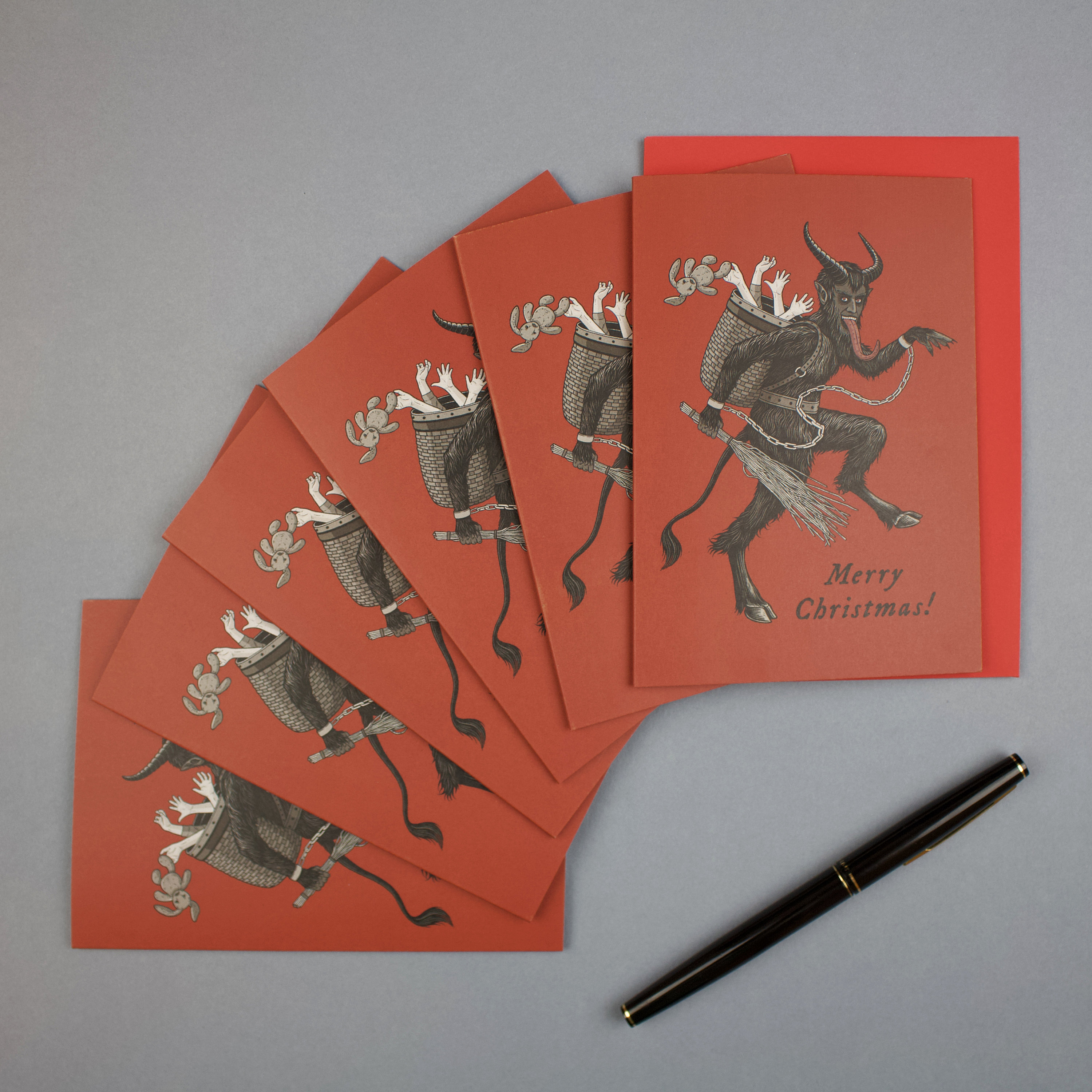 Krampus Christmas Card pack of 6 - Etsy