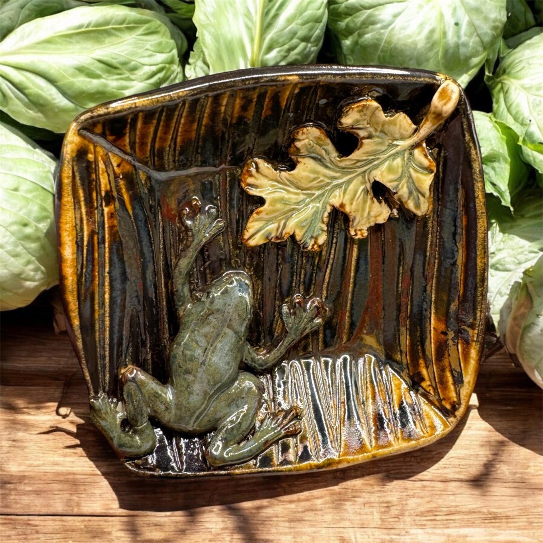 Rustic Handmade Frog Trinket Dish. Pottery Makes a Great Gift. - Etsy