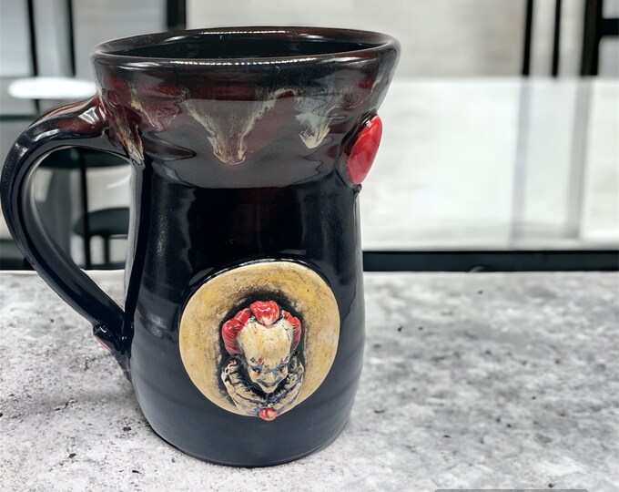 Horror Movie Inspired Scary Clown Mug, Handmade. Happy Halloween Gift ...