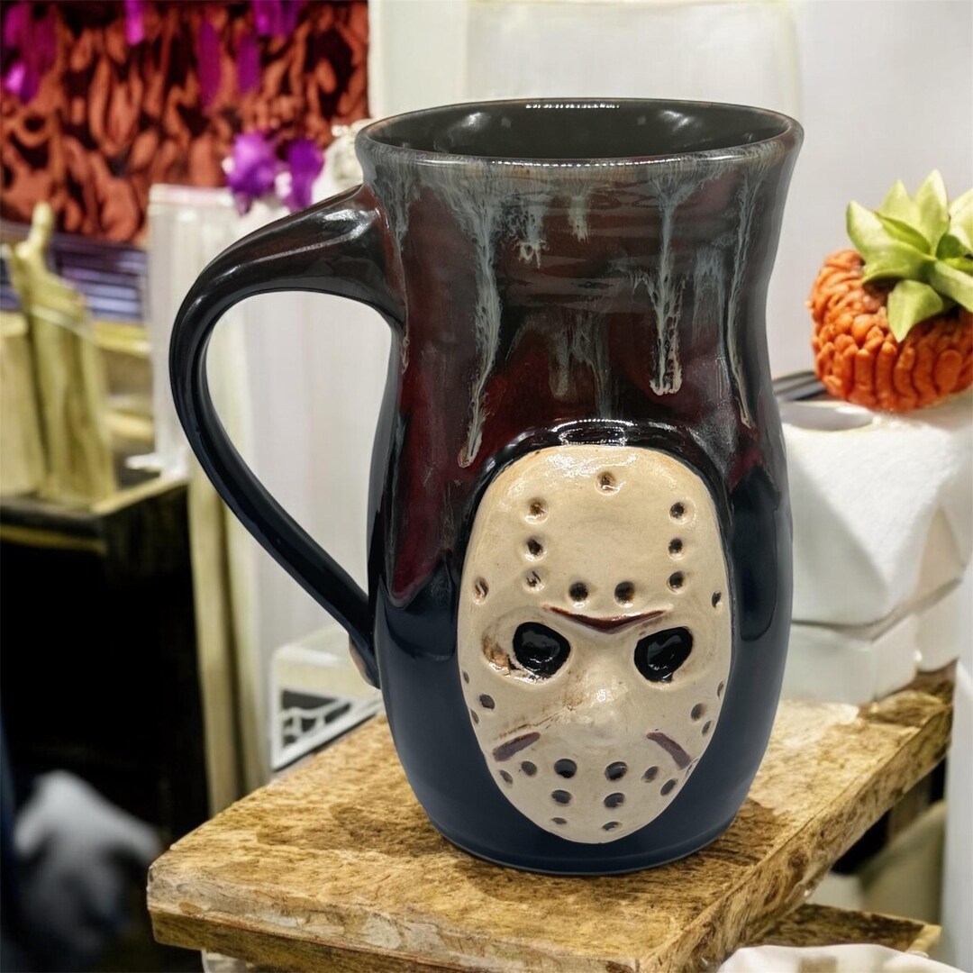 Large Horror Themed Ceramic Coffee Mug, Handmade. Pottery 2nd - Etsy