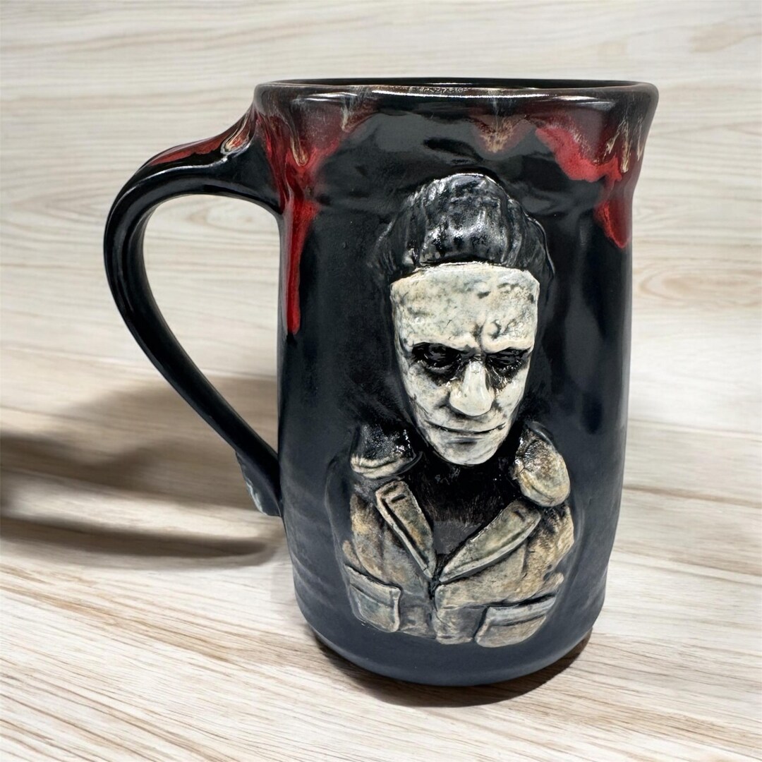 Horror Themed Ceramic Coffee Mug, Handmade. - Etsy