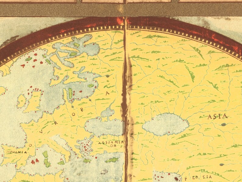 Printable Vintage World Map From 1519 Mapa Mundi Antique Map - Etsy