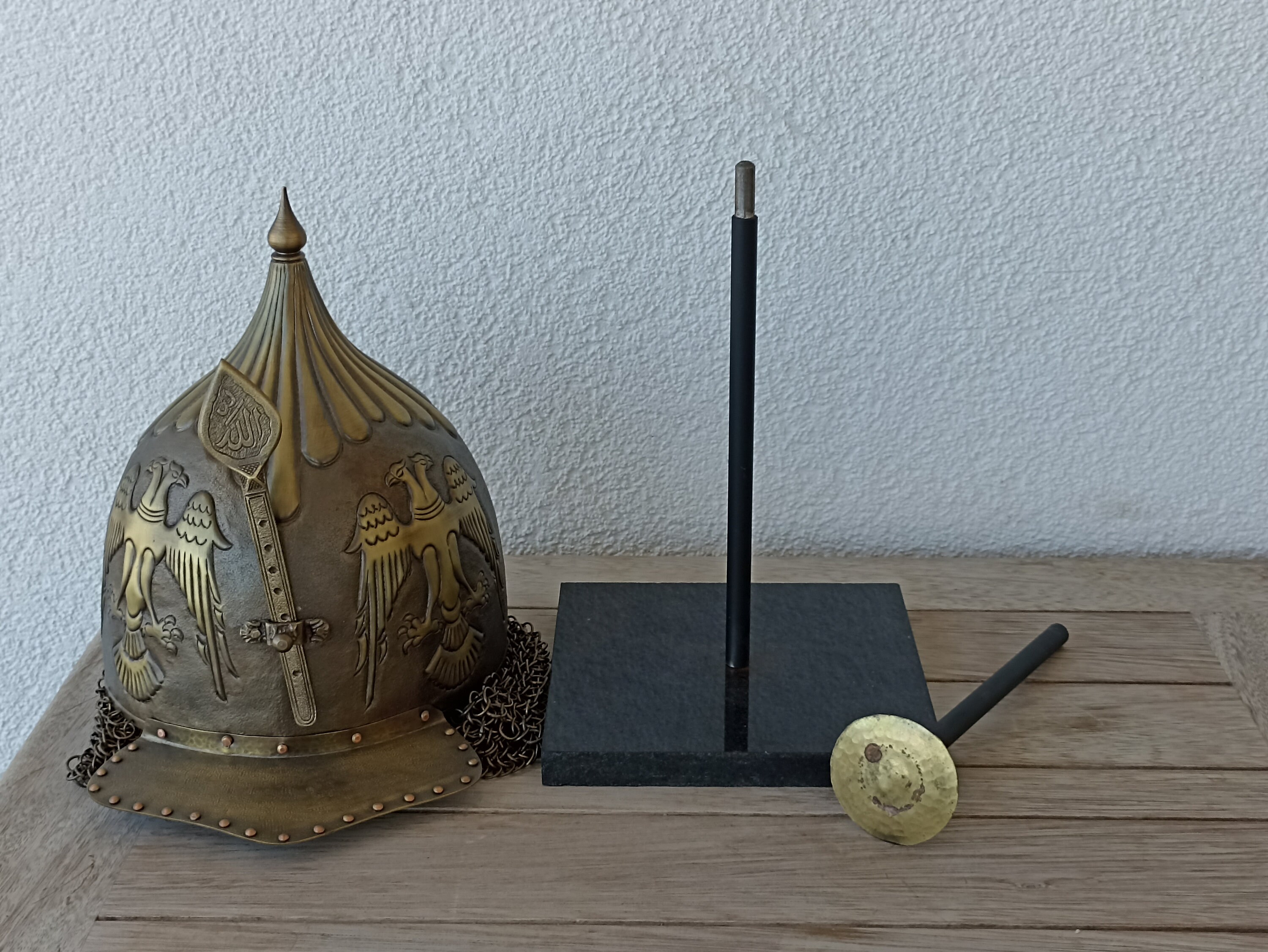 Large Seljuk Empire Ruler's Helmet With Copper Embossing, Double-headed ...