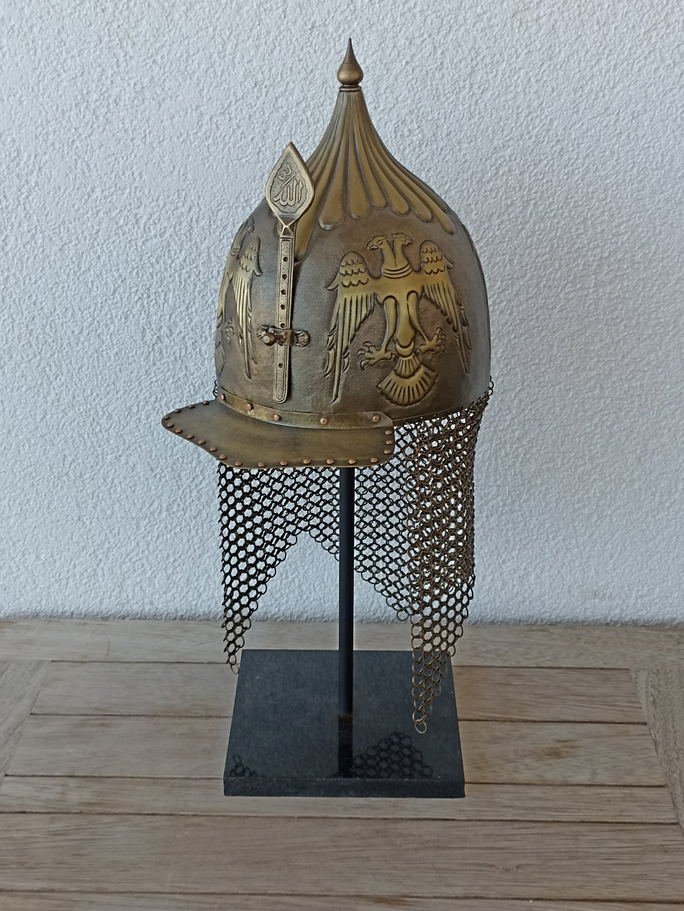 Large Seljuk Empire Ruler's Helmet With Copper Embossing, Double-headed ...