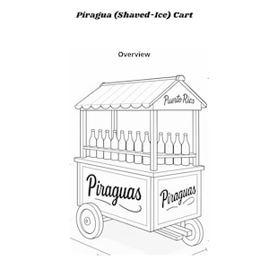 Piragua (shaved-ice) Cart – Woodworking PDF Plans (english & Spanish ...