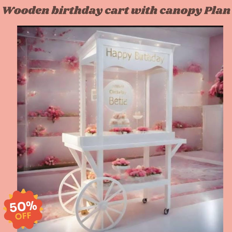 DIY Wooden Birthday Cart Plan With Canopy (PDF Download) - Etsy