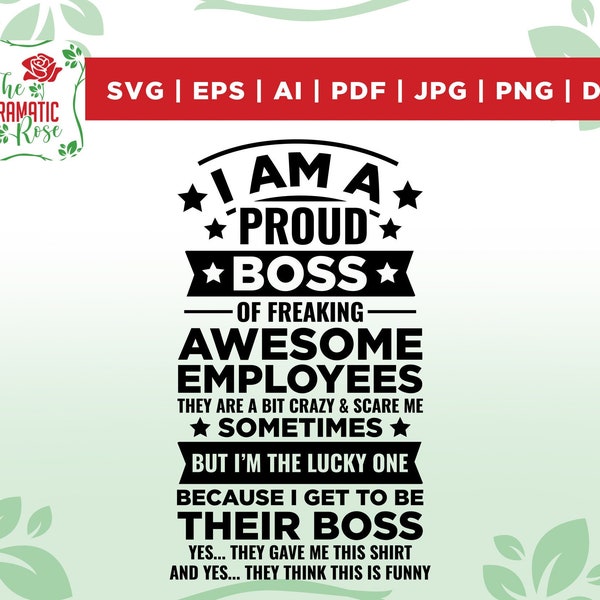 Proud Boss of Freaking Awesome Employees Svg - Etsy