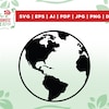 World Globe Svg, World Map Svg File for Cricut, World Globe Clipart ...