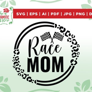 Race Mom Svg, Race Mom Leopard Frame Svg, Race Mom Design Svg, Png ...