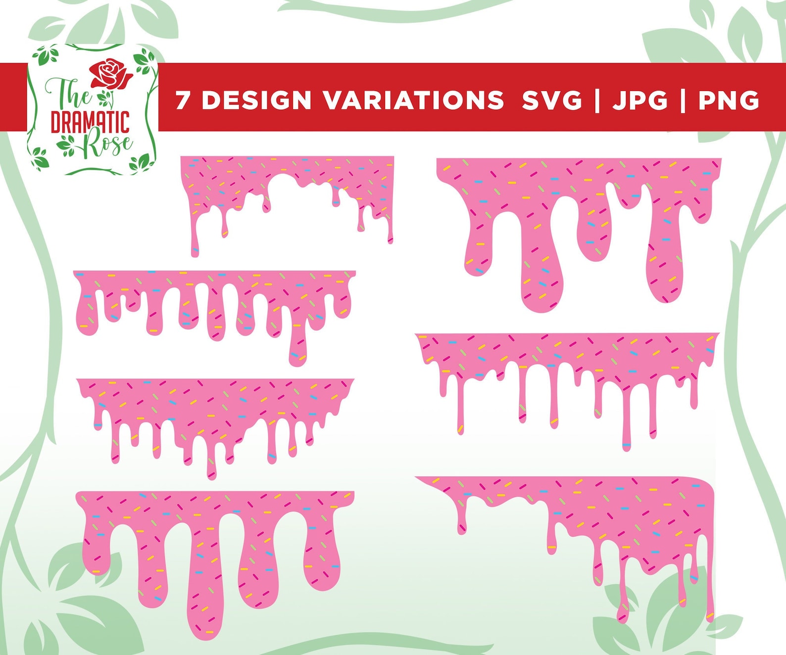 Dripping Svg, Dripping Borders Svg, Donut Svg, Decoration Svg, Borders ...