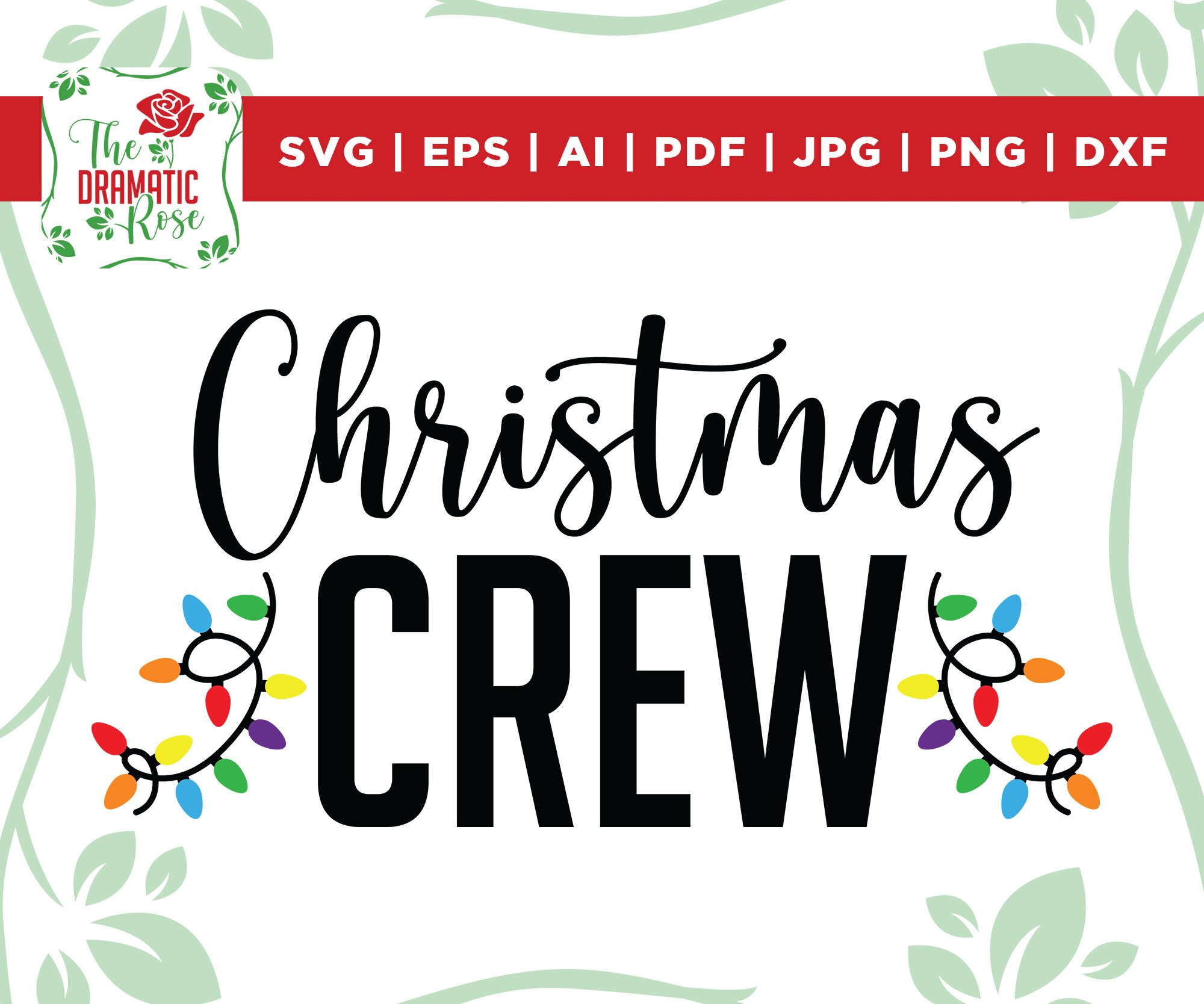 Christmas Crew Svg Christmas Lights Svg Merry Christmas Svg - Etsy