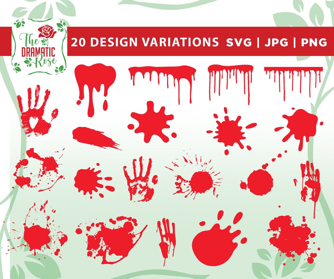 Blood Svg, Blood Craft Svg Bundle, Blood Dripping Borders, Bundle Svg ...