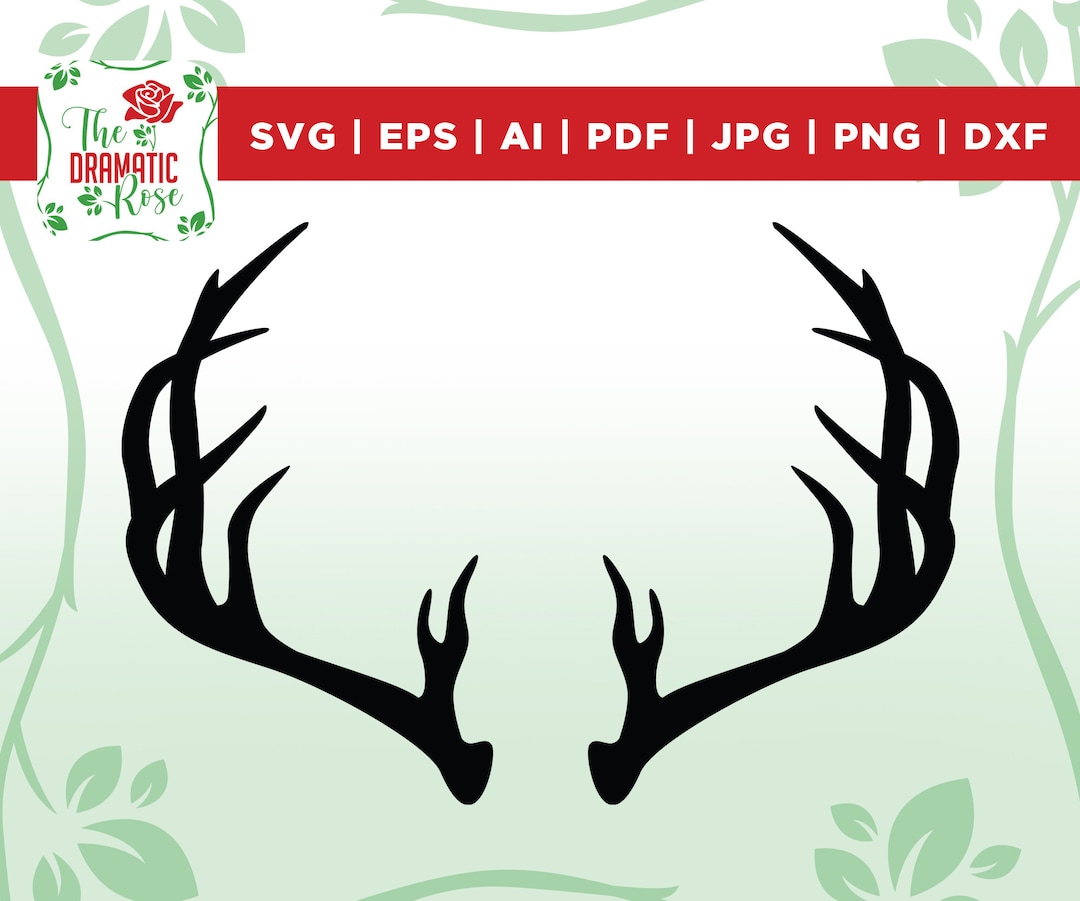 Reindeer Antlers Svg, Deer Antlers Svg, Vector Cut File for Cricut ...