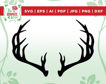 Reindeer Antlers Svg, Deer Antlers Svg. Vector Cut File for Cricut ...