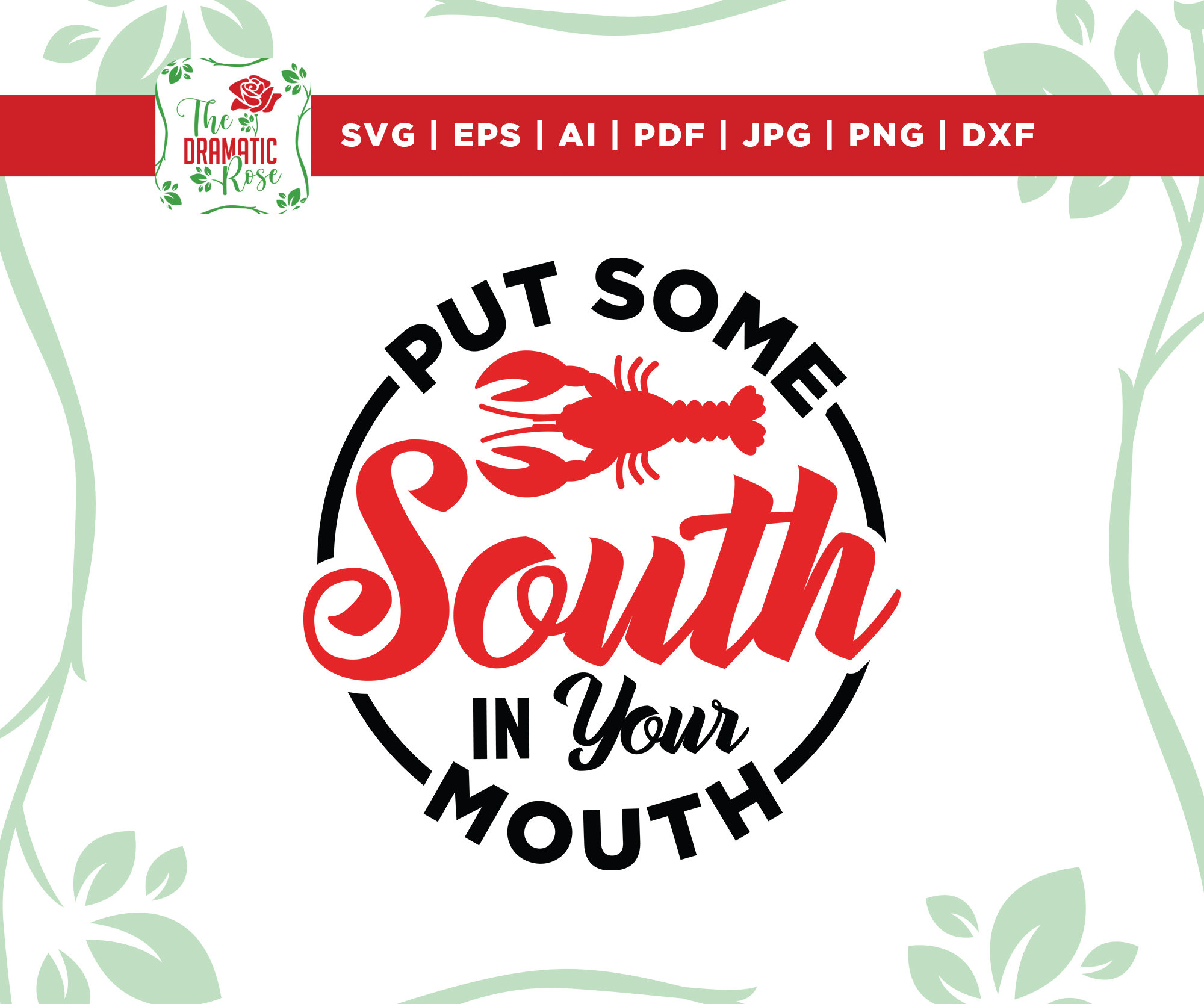 Crawfish , South in Your Mouth Svg, Cricut, Png, Svg, Instant Download ...
