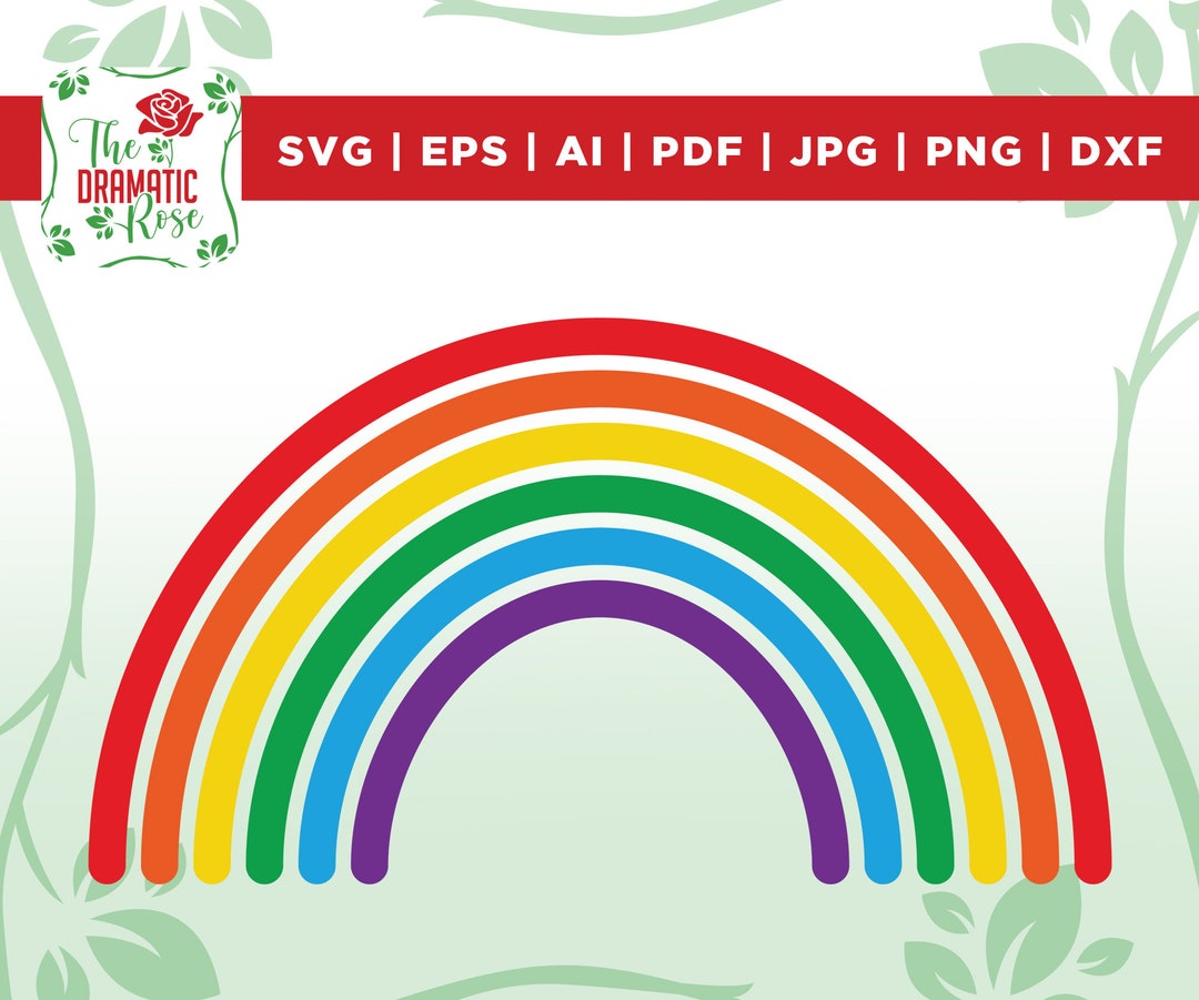 Rainbow Svg, Rainbow Clipart, Cut Files for Cricut, Silhouette, Clipart ...