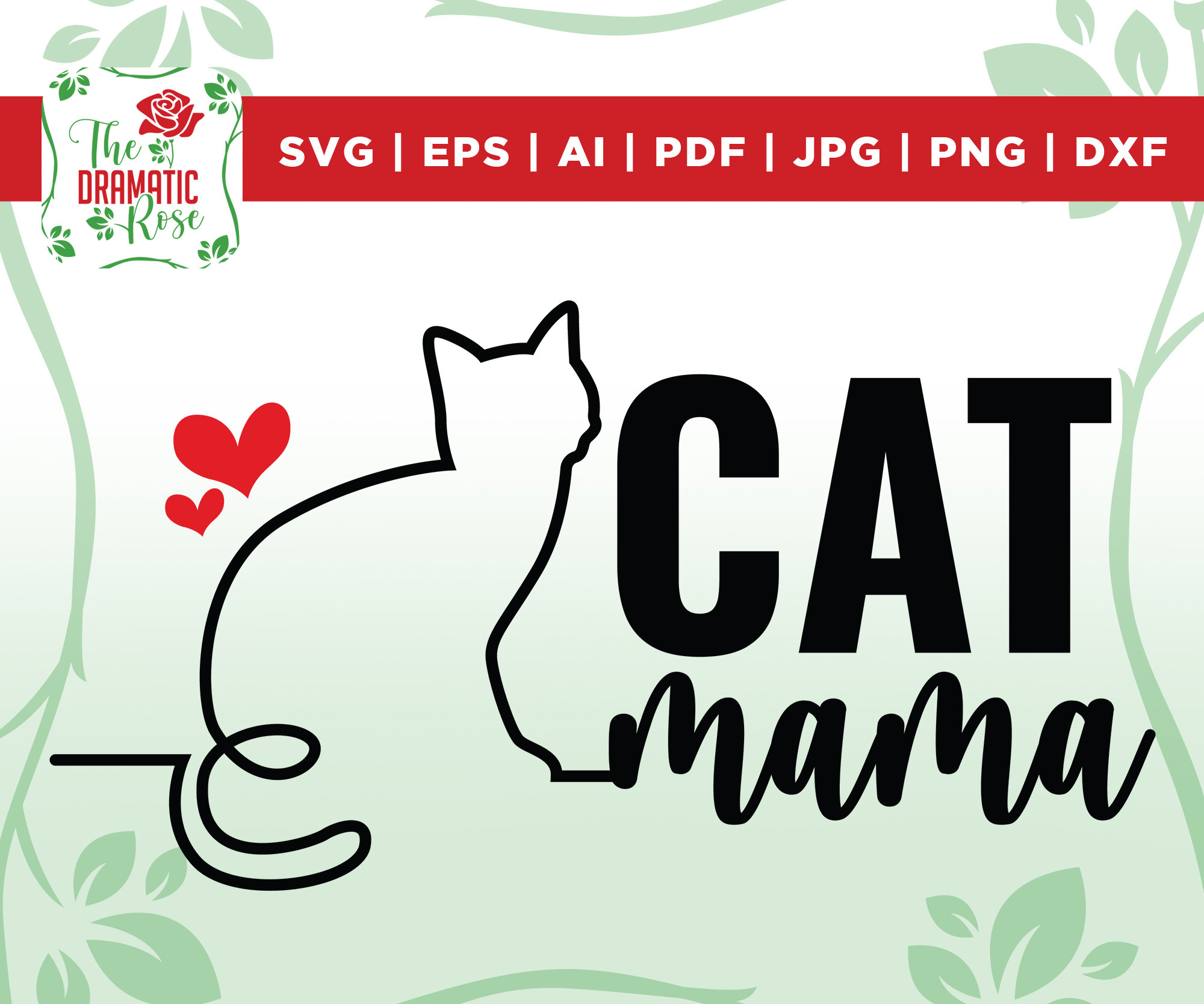 Cat Mama Svg, Cat Mom Svg, Cat Svg, Cat Outline Svg, Shirt, Mug Design ...