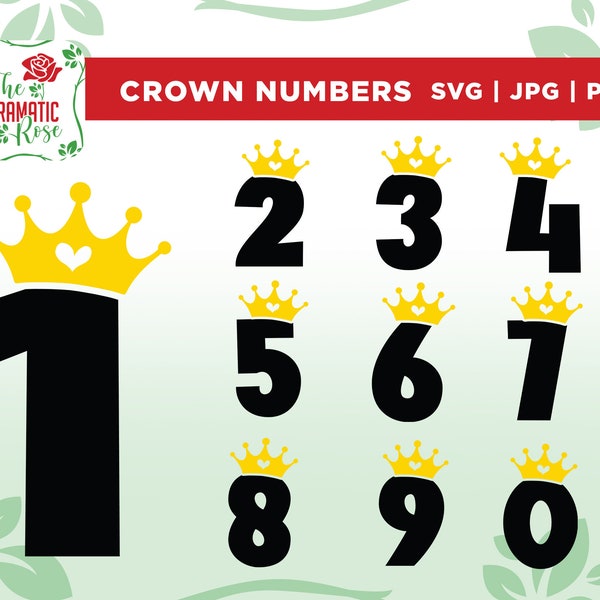 Crown Number - Etsy