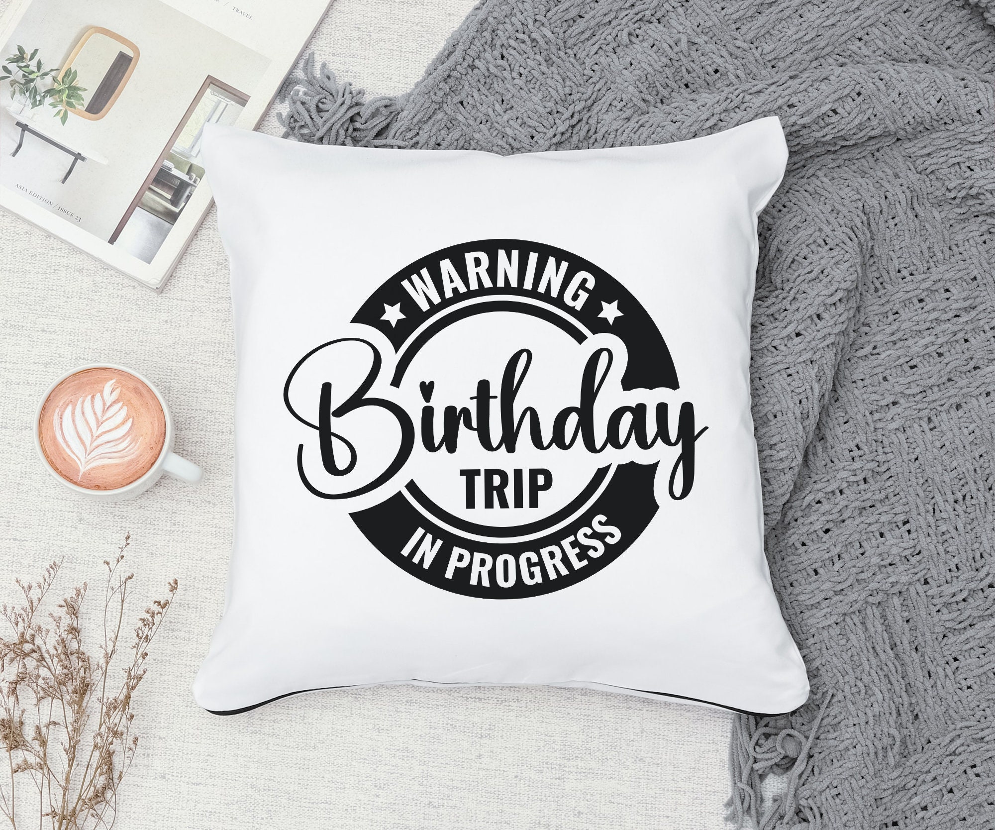 Warning Birthday Trip in Progress Svg, Birthday Trip Svg, Family ...