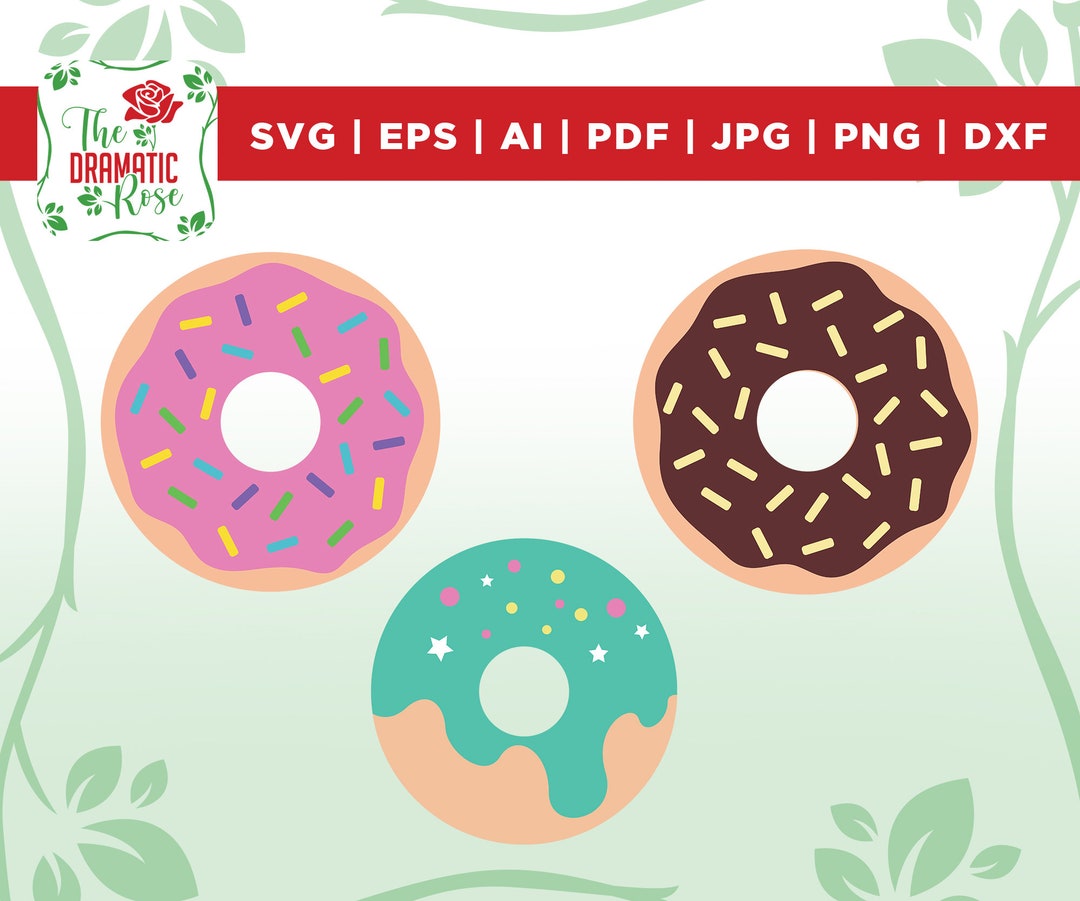 Donut SVG, Donut Layered, DXF, Dount Cut File, Doughnut, Birthday ...