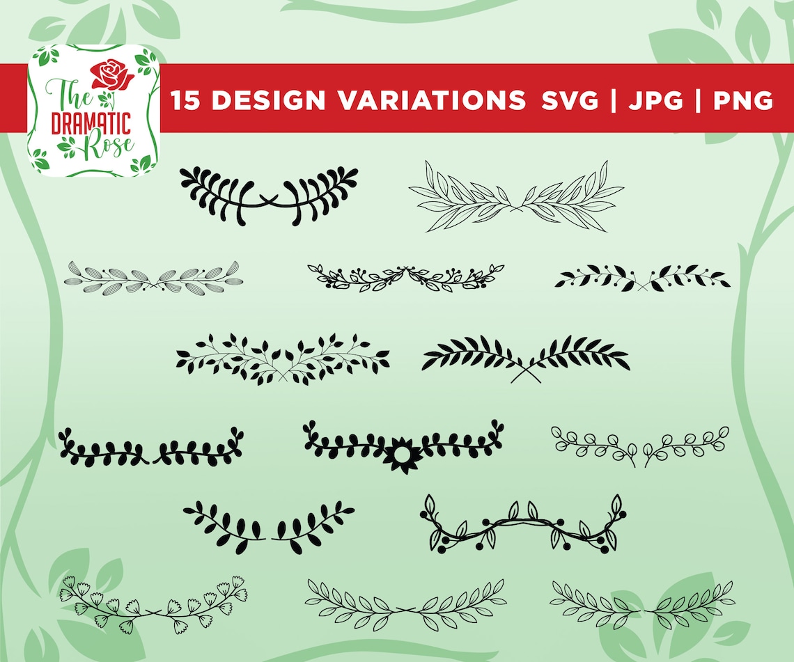 Greenery Vines Svg Greenery Vines Svg Bundle Floral Bouquet - Etsy