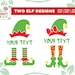 Elf Svg, Elf Monogram SVG, Elf Split Svg, Popular Elf, Christmas Svg ...