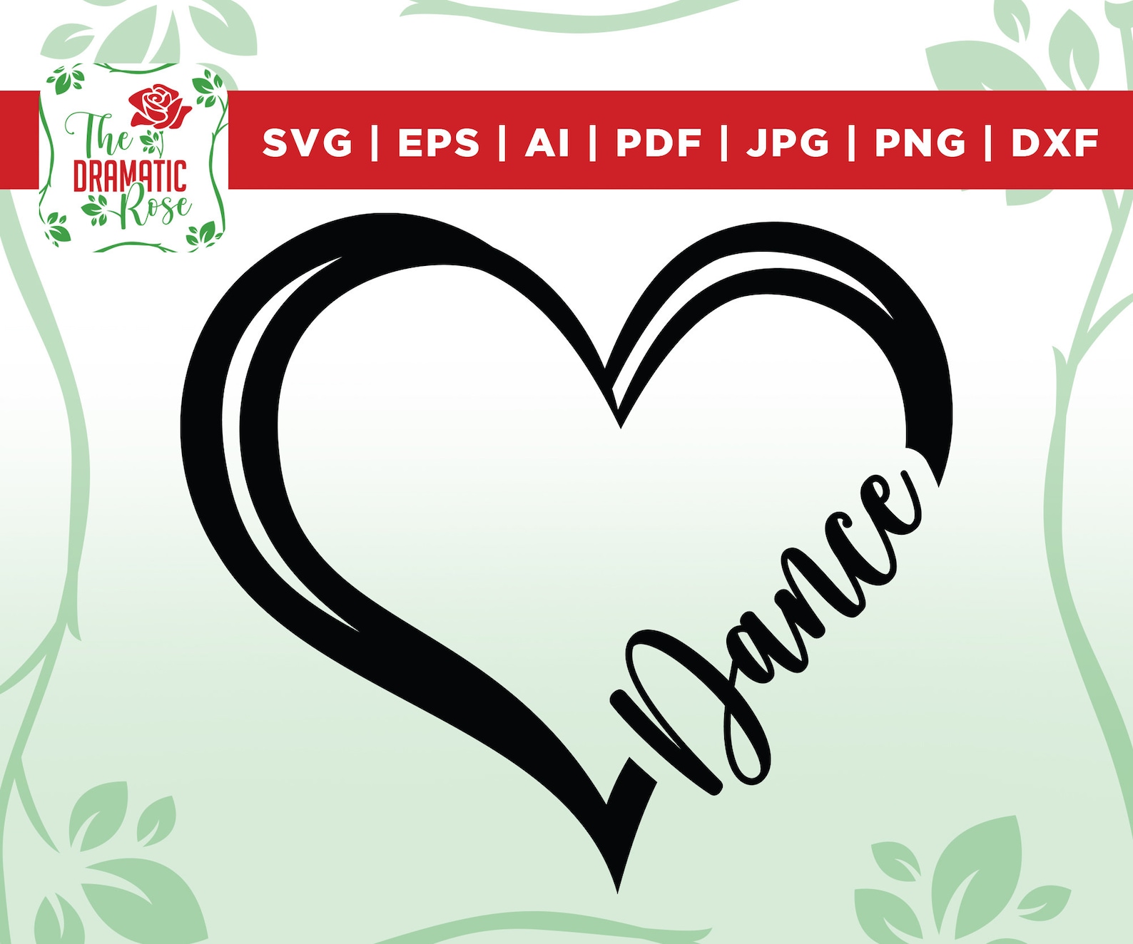 Heart SVG, Dance Heart Svg, Dance Svg, Dance Png, Dancer Svg, Dance Mom ...