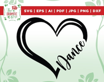 Dance Heart Svg, Dance Svg, Dance Png, Dancer Svg, Dance Mom Png, Dance ...
