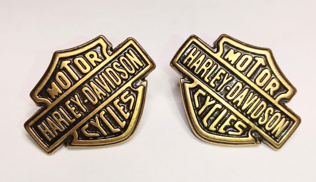 2 TWO Custom Leathercraft DIY Brass Harley-davidson Conchos 1.25 X 1 ...