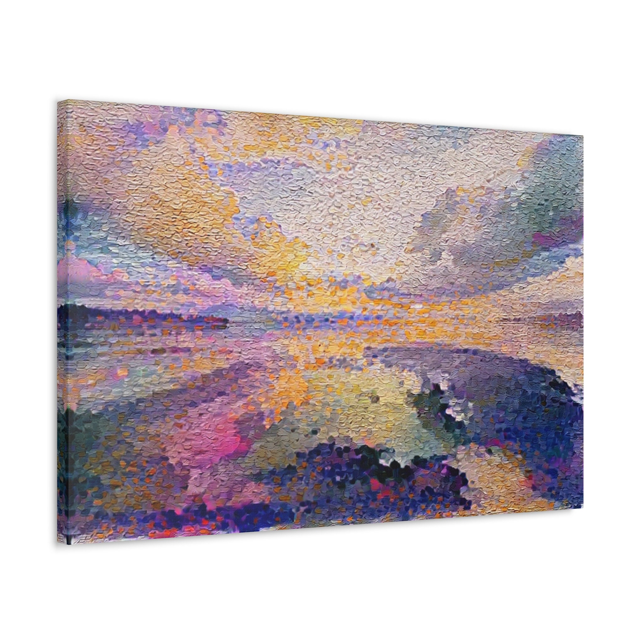 Sunset Pointillism Poster Colourful Painting Hand Made Posters - Etsy