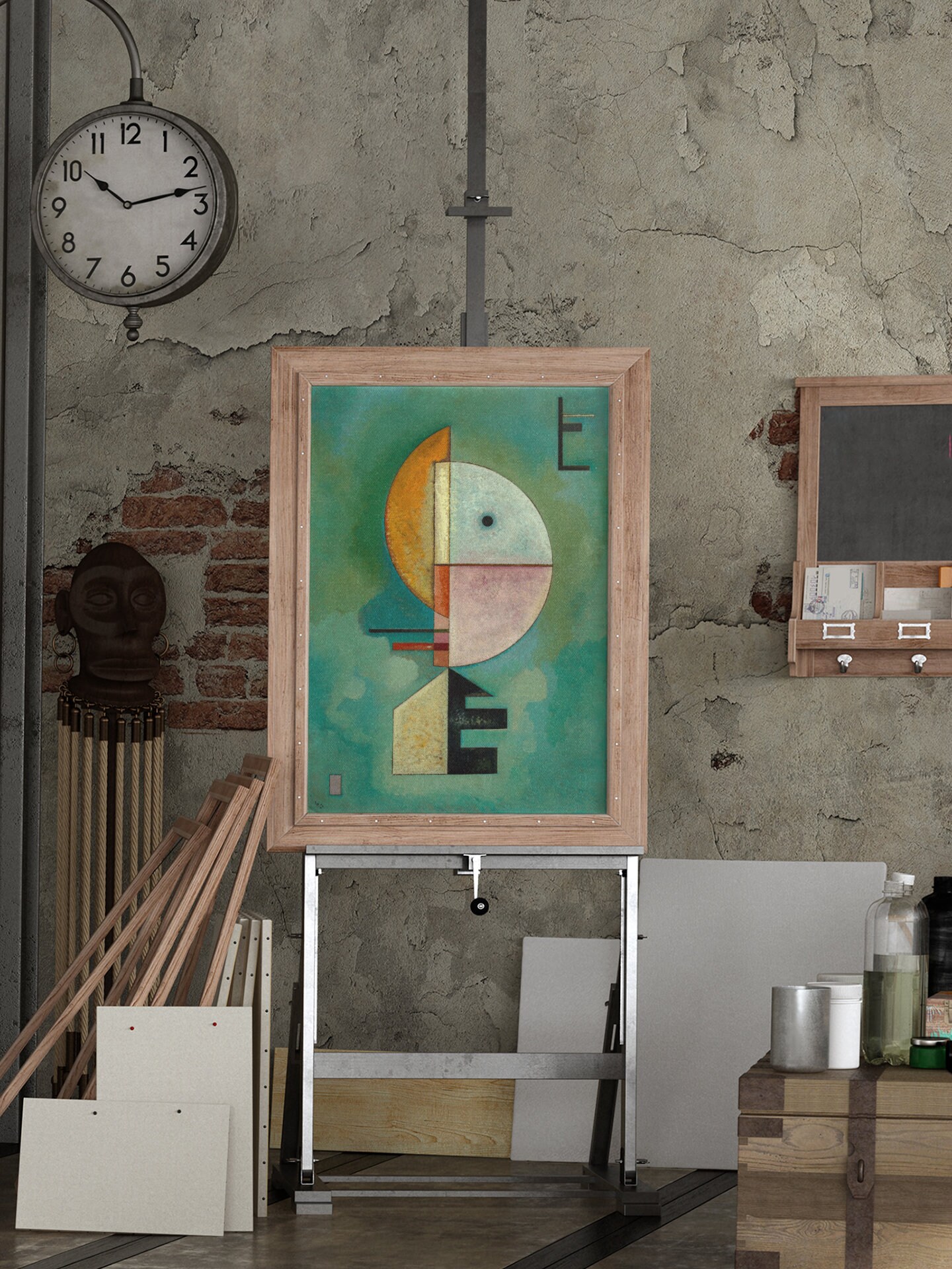 Upward by Wassily Kandinsky, Modern, Abstract Bauhaus Digital Art ...