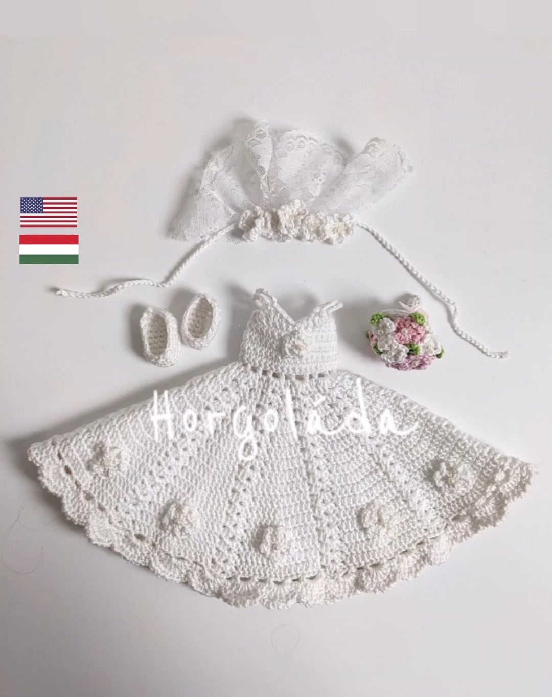 Outfit for Sophie Crochet Pattern. Crochet Bridedoll Clothes. Amigurumi ...