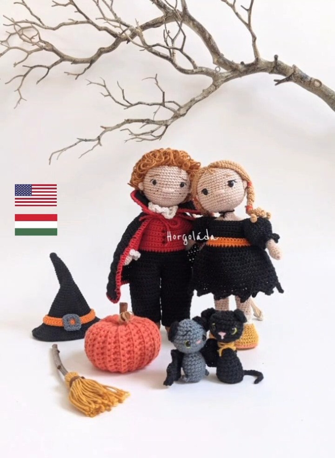 Halloween Pattern Pack. Crochet Doll Pattern Pack, Amigurumi Doll ...