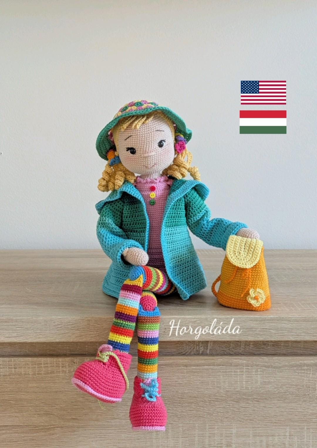 Gigi in a Hoodie Crochet Doll Pattern Amigurumi Doll Pattern PDF English/hungarian - Etsy