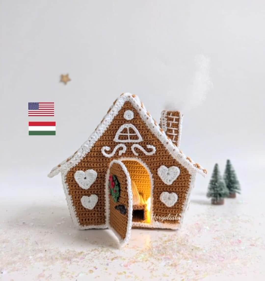 Gingerbread House Crochet Pattern Amigurumi Gingerbread House Pattern PDF English/hungarian - Etsy