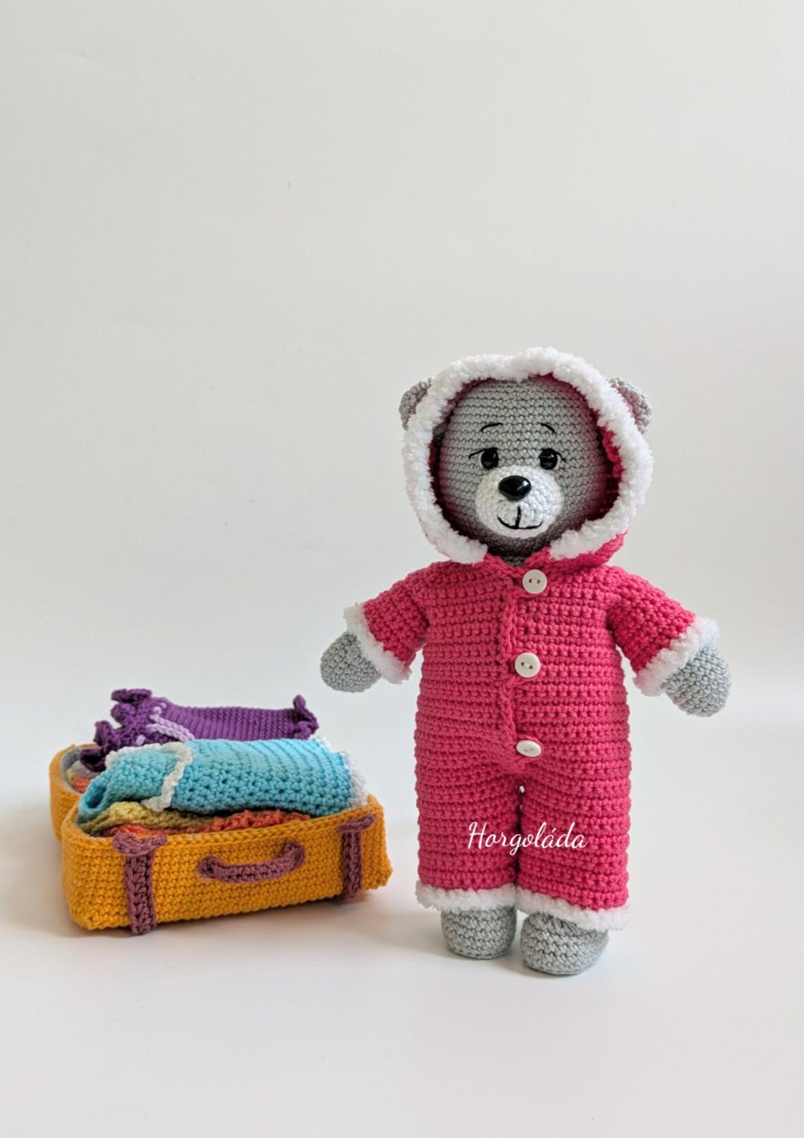 Momo Bear Crochet Pattern | Amigurumi Bear, Clothes & Suitcase (PDF) - Etsy